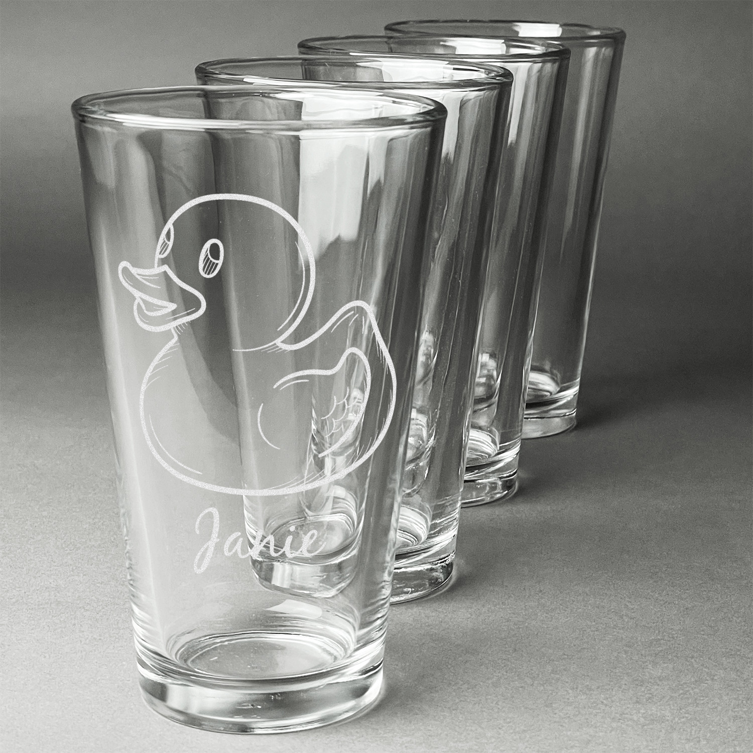 Rubber Duckie Pint Glass - Engraved (Personalized) - YouCustomizeIt