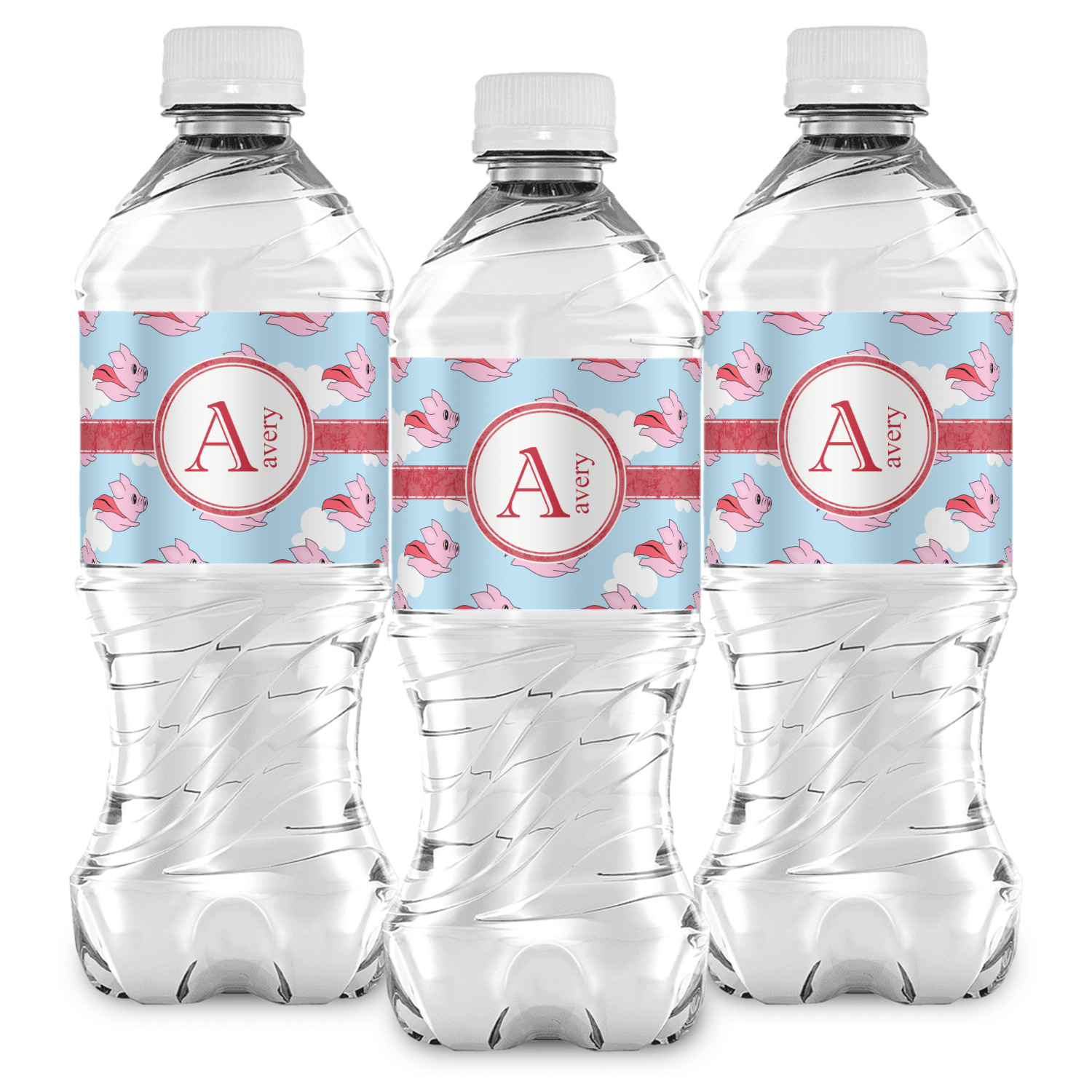 Flying Pigs Water Bottle Labels - Custom Sized (Personalized ...