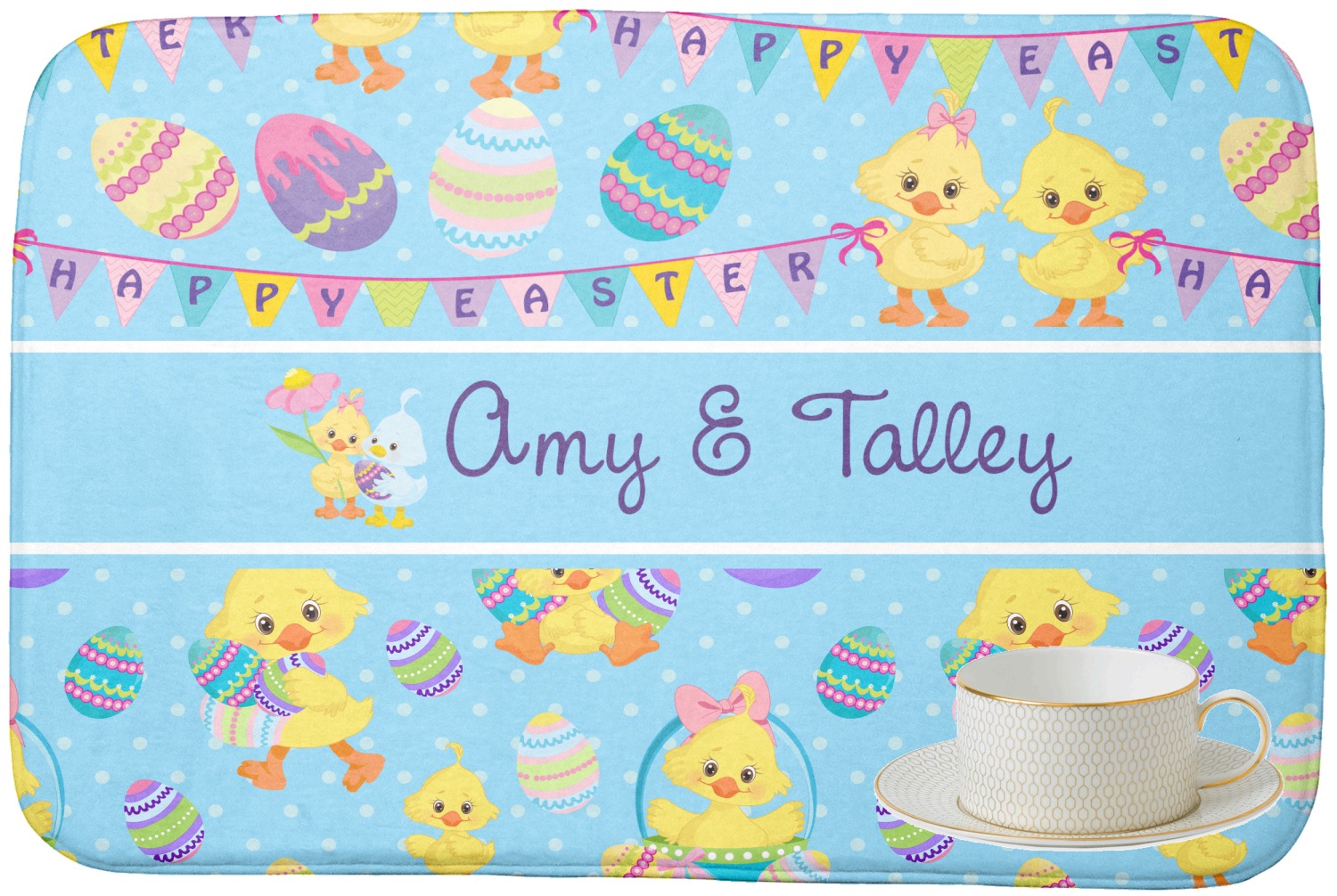 Happy Easter Dish Drying Mat (Personalized) - YouCustomizeIt