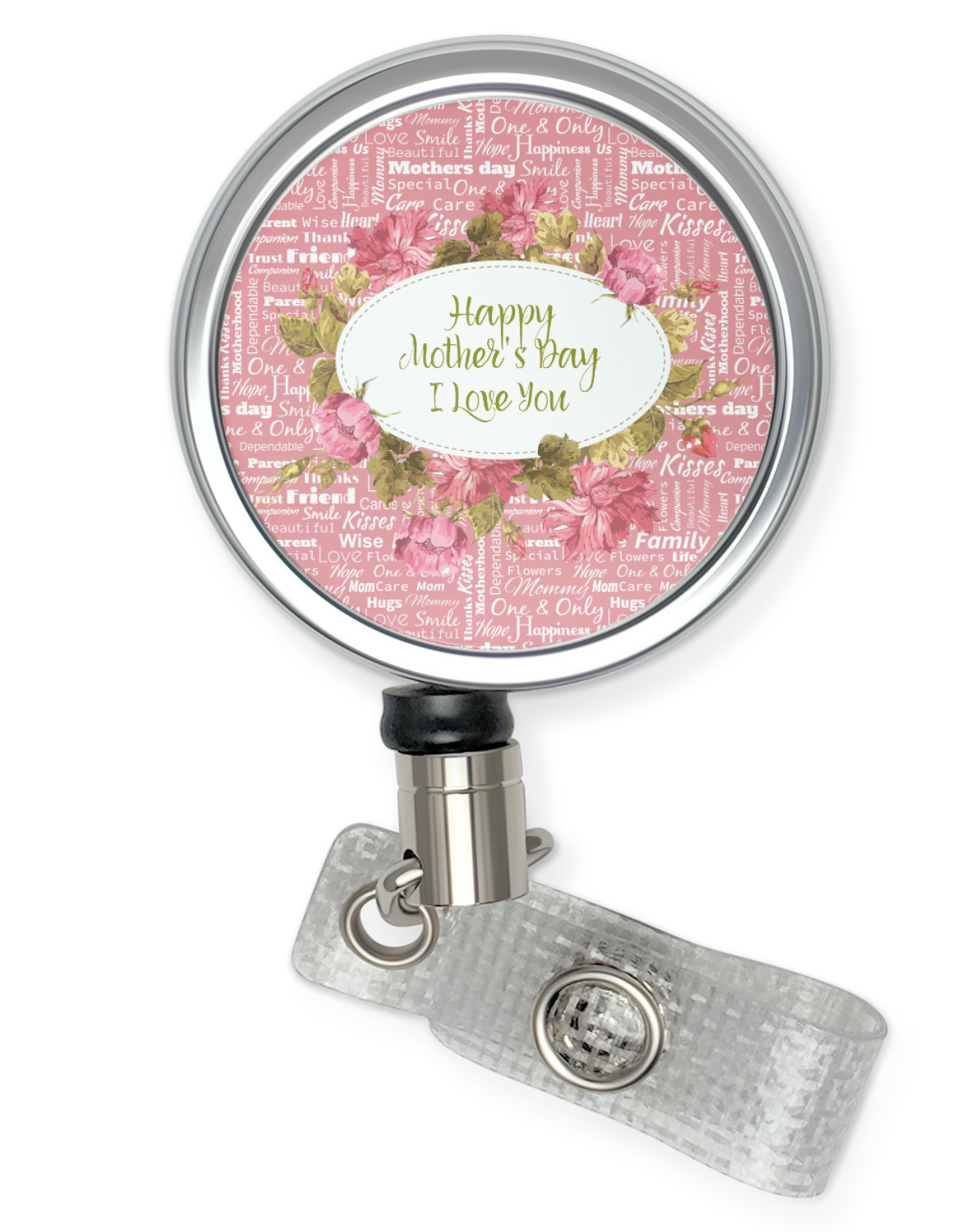 Custom Mother's Day Retractable Badge Reel | YouCustomizeIt