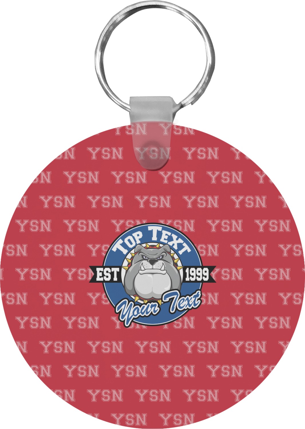 Custom School Mascot Plastic Keychain (Personalized) | YouCustomizeIt