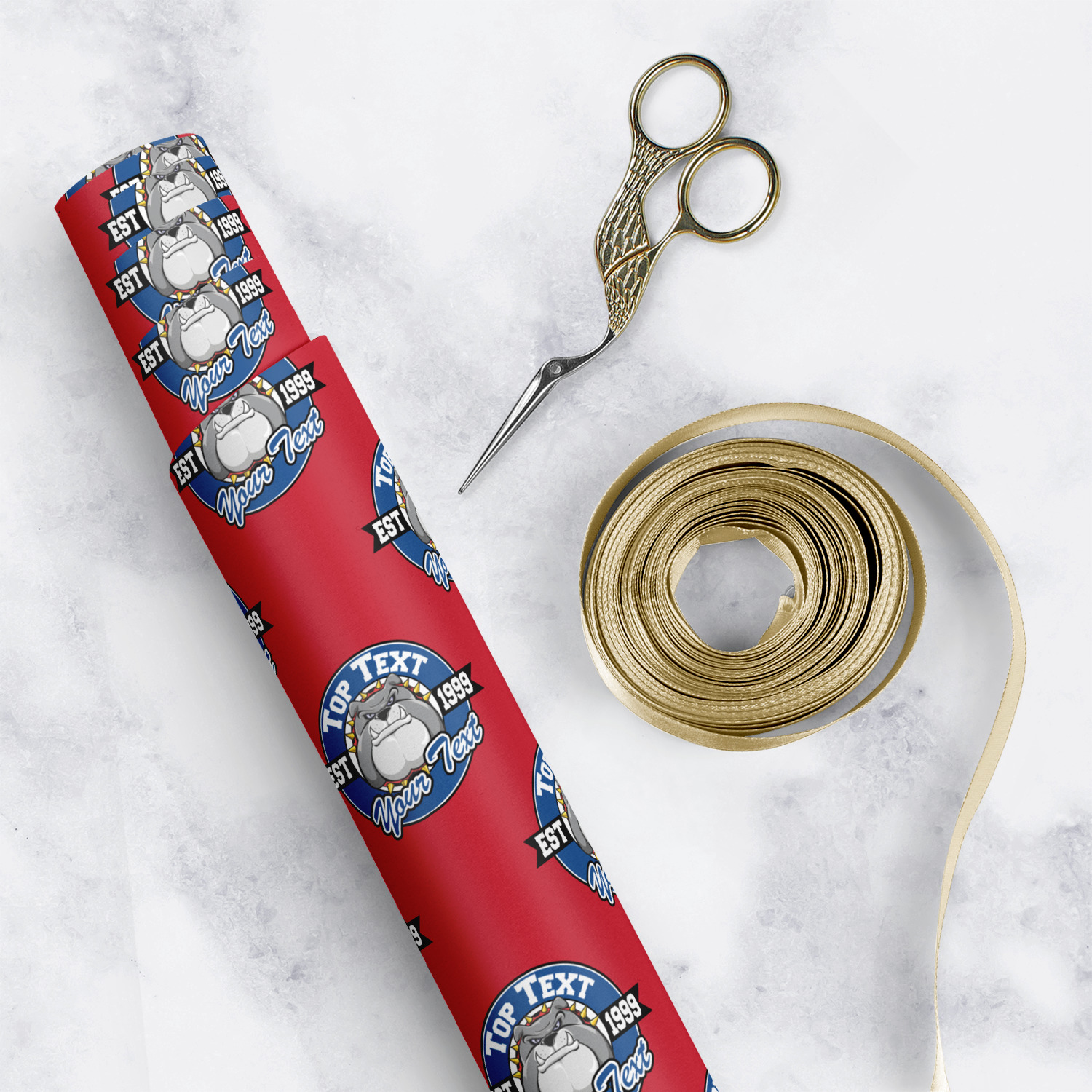 School Mascot Wrapping Paper (Personalized) - YouCustomizeIt