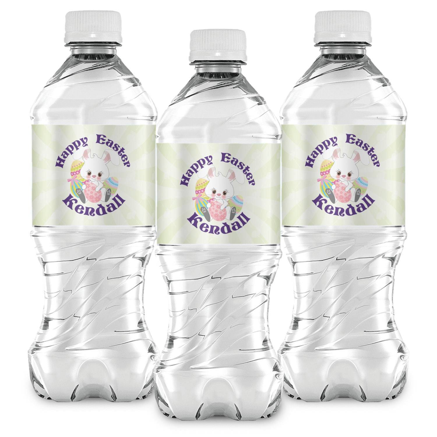 Custom Easter Bunny Water Bottle Labels - Custom Sized (Personalized ...