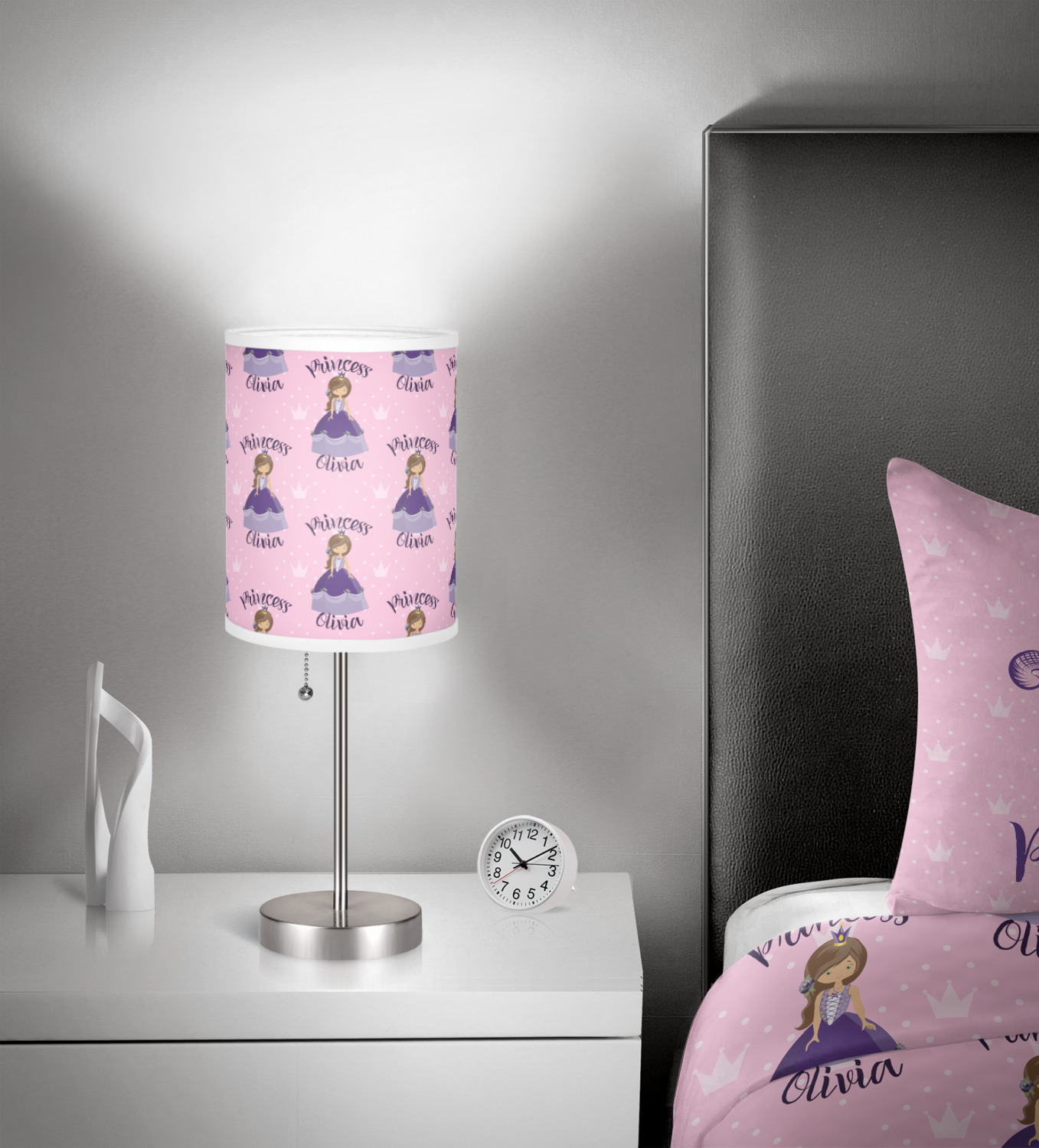 Custom Custom Princess 7" Drum Lamp with Shade (Personalized ...