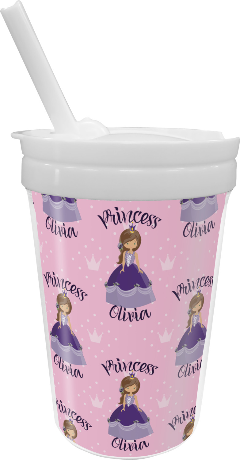 Custom Princess Sippy Cup with Straw (Personalized) - YouCustomizeIt