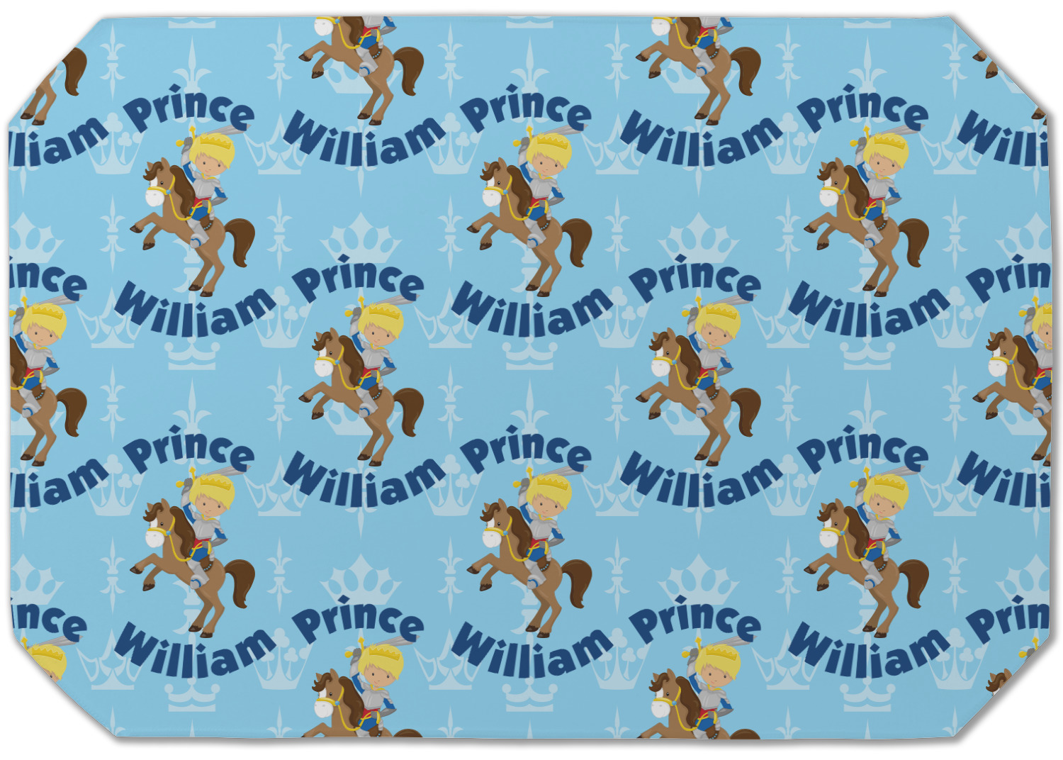 Custom Custom Prince Dining Table Mat - Octagon w/ Name All Over ...