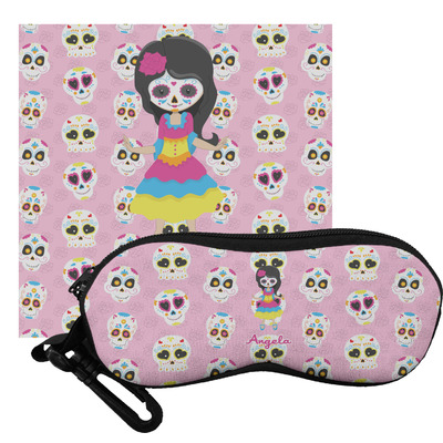 Custom Kids Sugar Skulls Eyeglass Case & Cloth (Personalized ...
