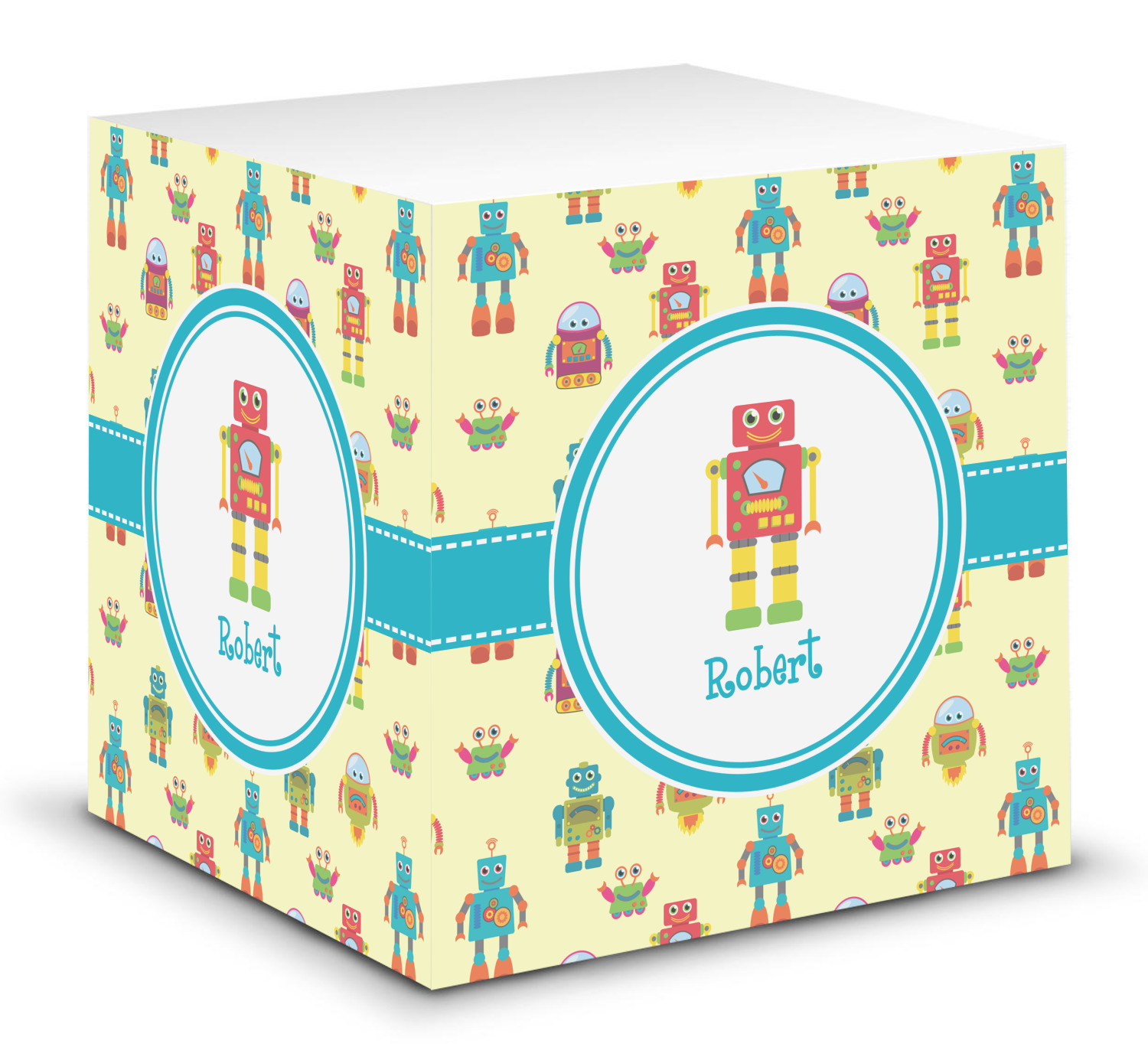 Robot Sticky Note Cube (Personalized) - YouCustomizeIt