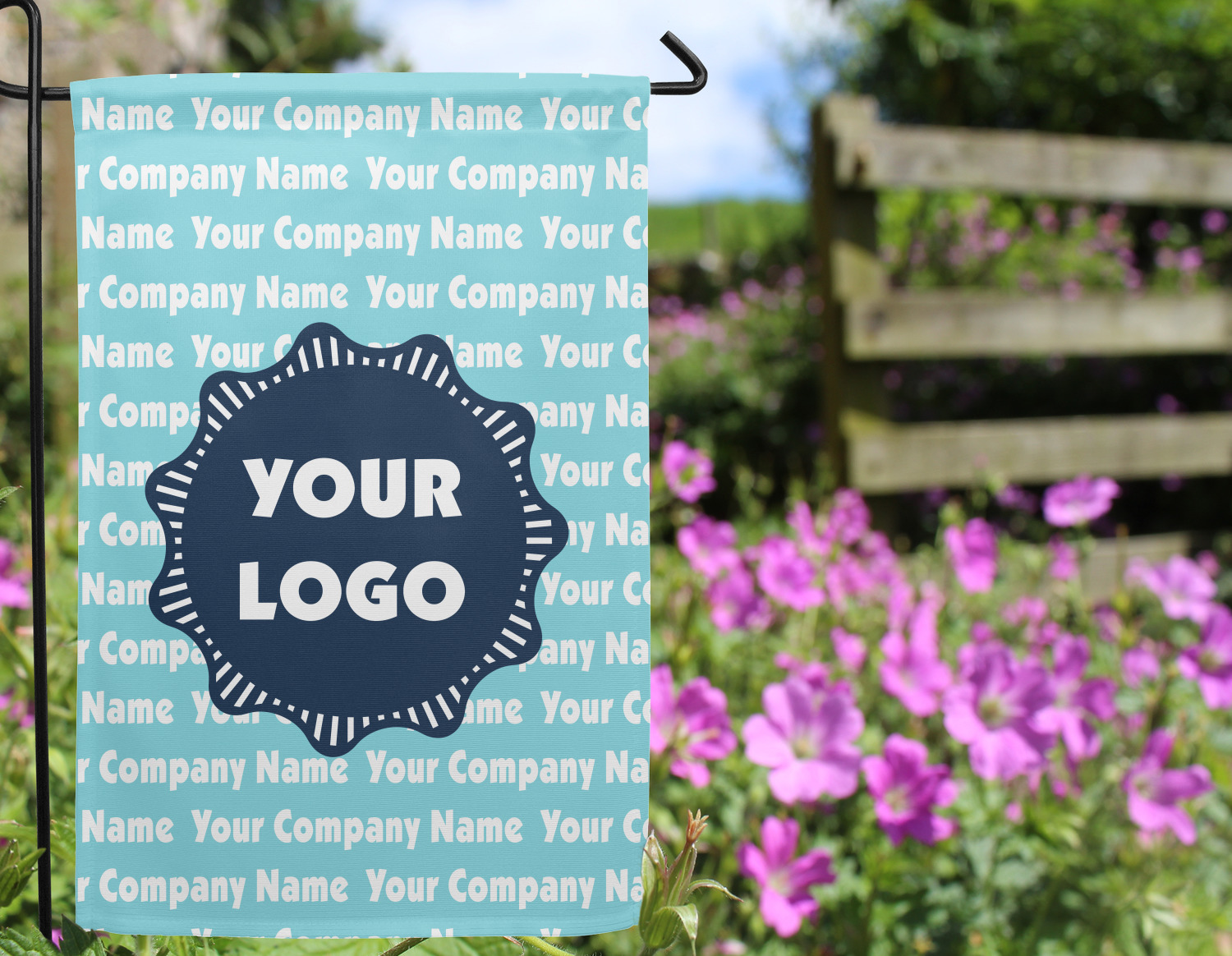 Logo & Company Name Garden Flag - YouCustomizeIt
