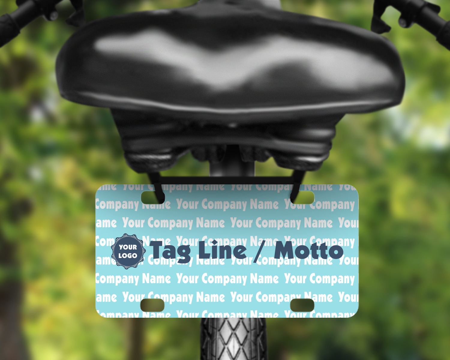 Logo & Company Name Mini/Bicycle License Plate - YouCustomizeIt