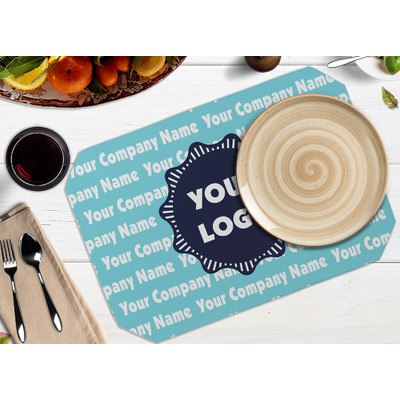 Custom Logo & Company Name Dining Table Mat - Octagon | YouCustomizeIt