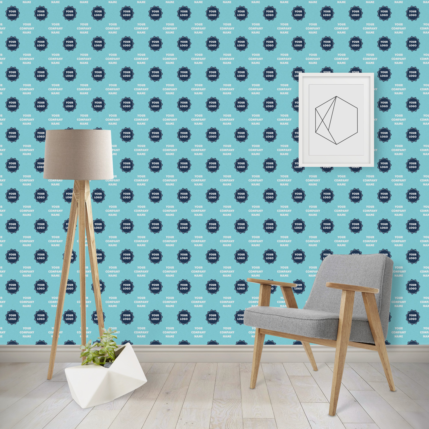 Custom Logo & Company Name Wallpaper & Surface Covering (Peel & Stick ...
