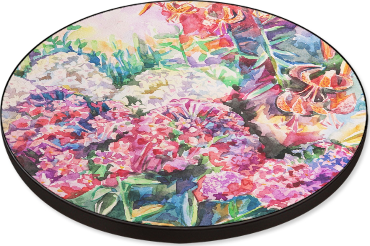 Watercolor Floral Round Table - 24" - YouCustomizeIt