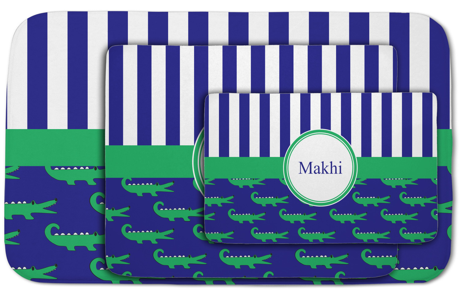 Alligators & Stripes Area Rug (Personalized) - YouCustomizeIt