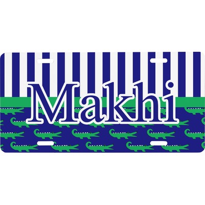 Custom Alligators & Stripes Front License Plate (Personalized ...