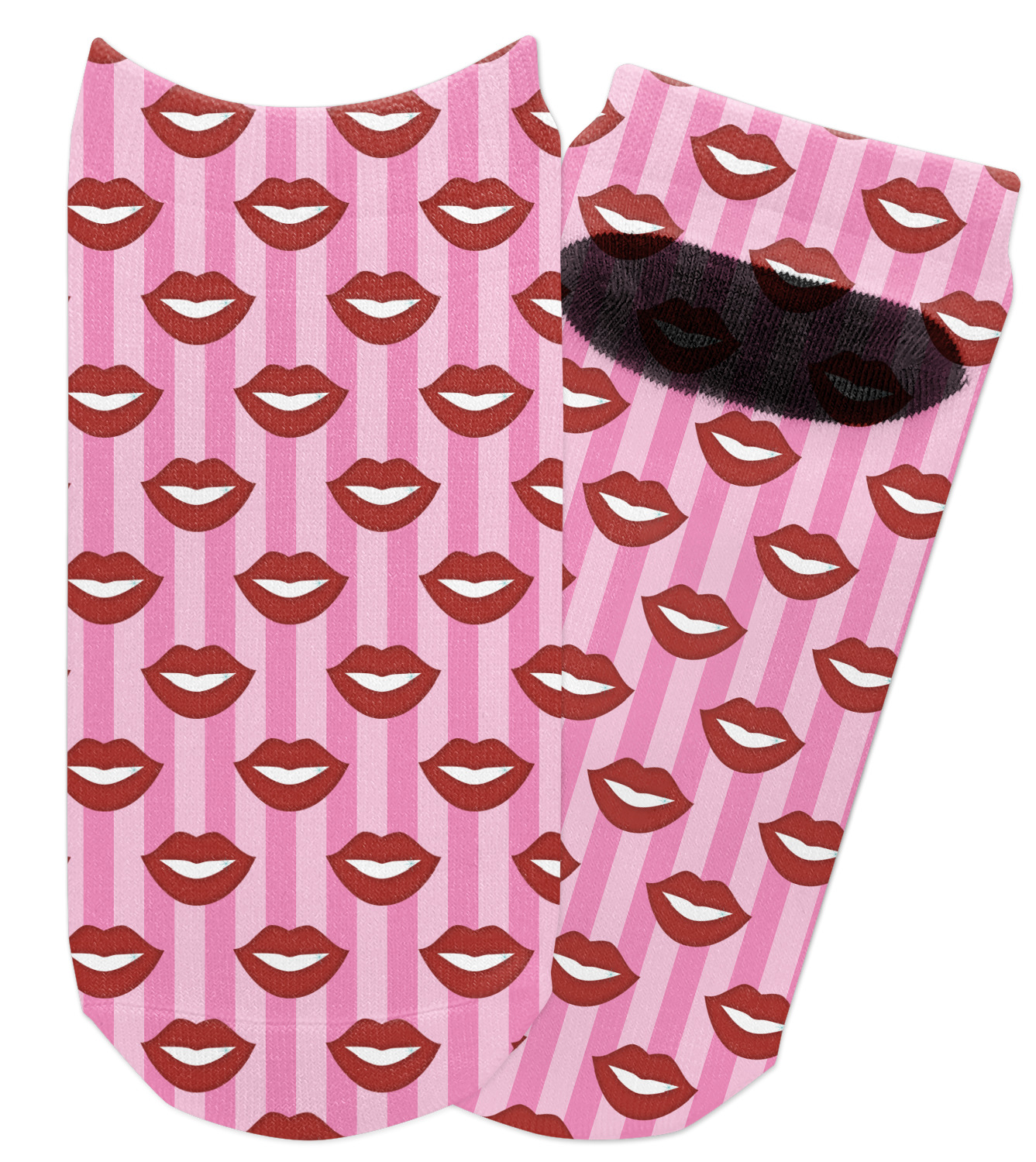 Custom Lips (Pucker Up) Adult Ankle Socks | YouCustomizeIt