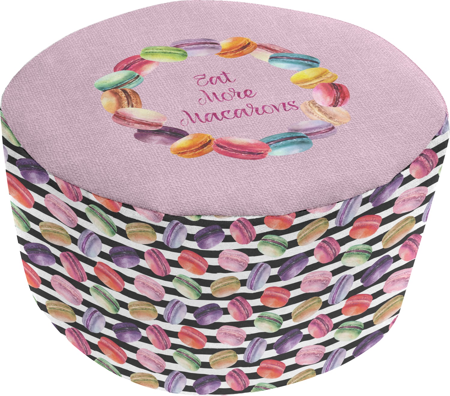 Custom Macarons Round Pouf Ottoman (Personalized) | YouCustomizeIt