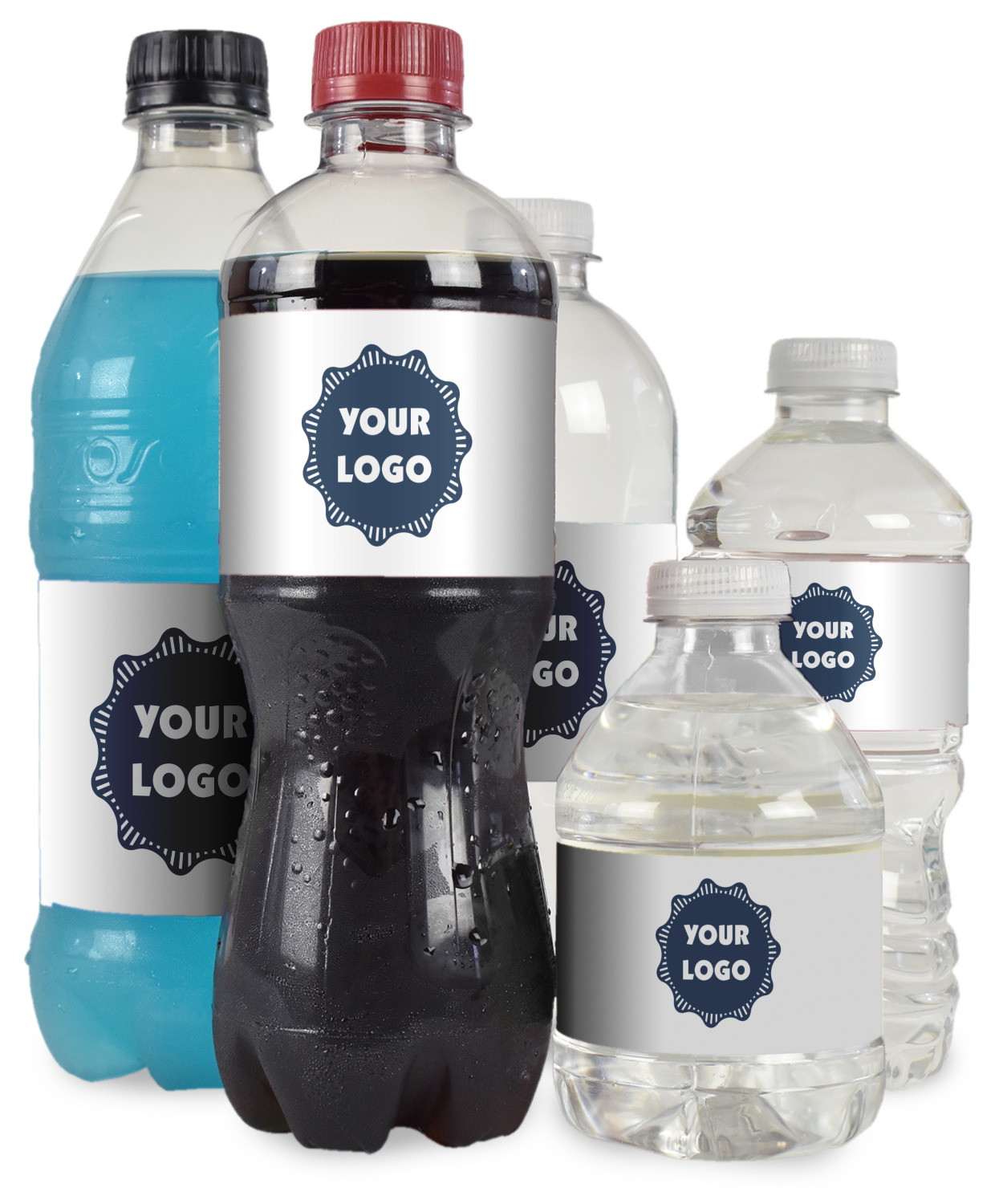 Custom Logo Water Bottle Labels - Custom Sized | YouCustomizeIt