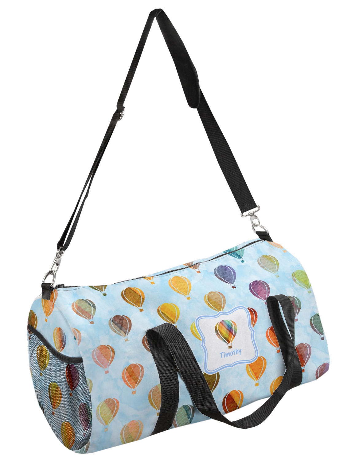 Watercolor Hot Air Balloons Duffel Bag - Large (Personalized ...