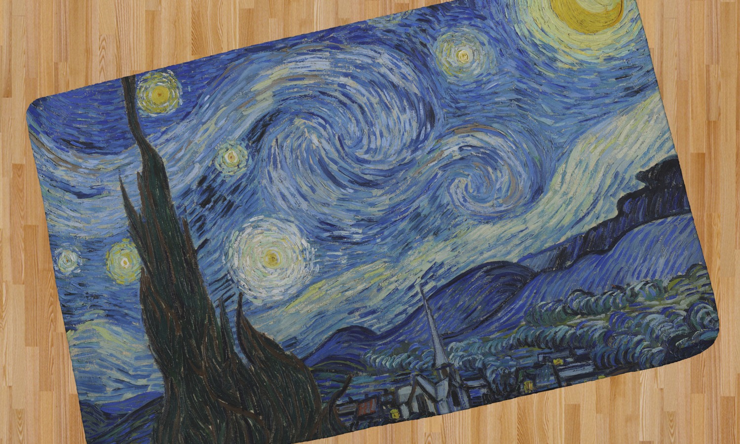 The Starry Night (Van Gogh 1889) Area Rug - YouCustomizeIt