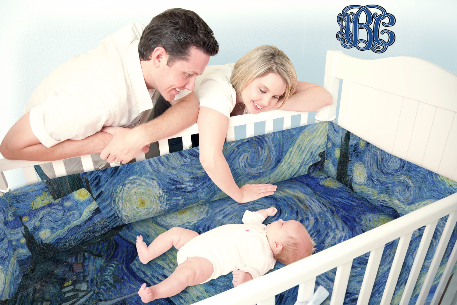 The Starry Night (Van Gogh 1889) Crib Comforter / Quilt - YouCustomizeIt