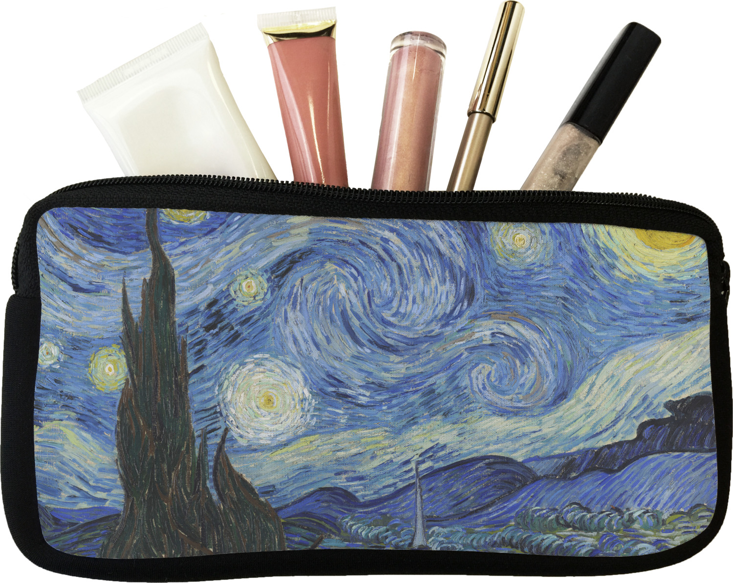 Custom The Starry Night (Van Gogh 1889) Makeup / Cosmetic Bag ...
