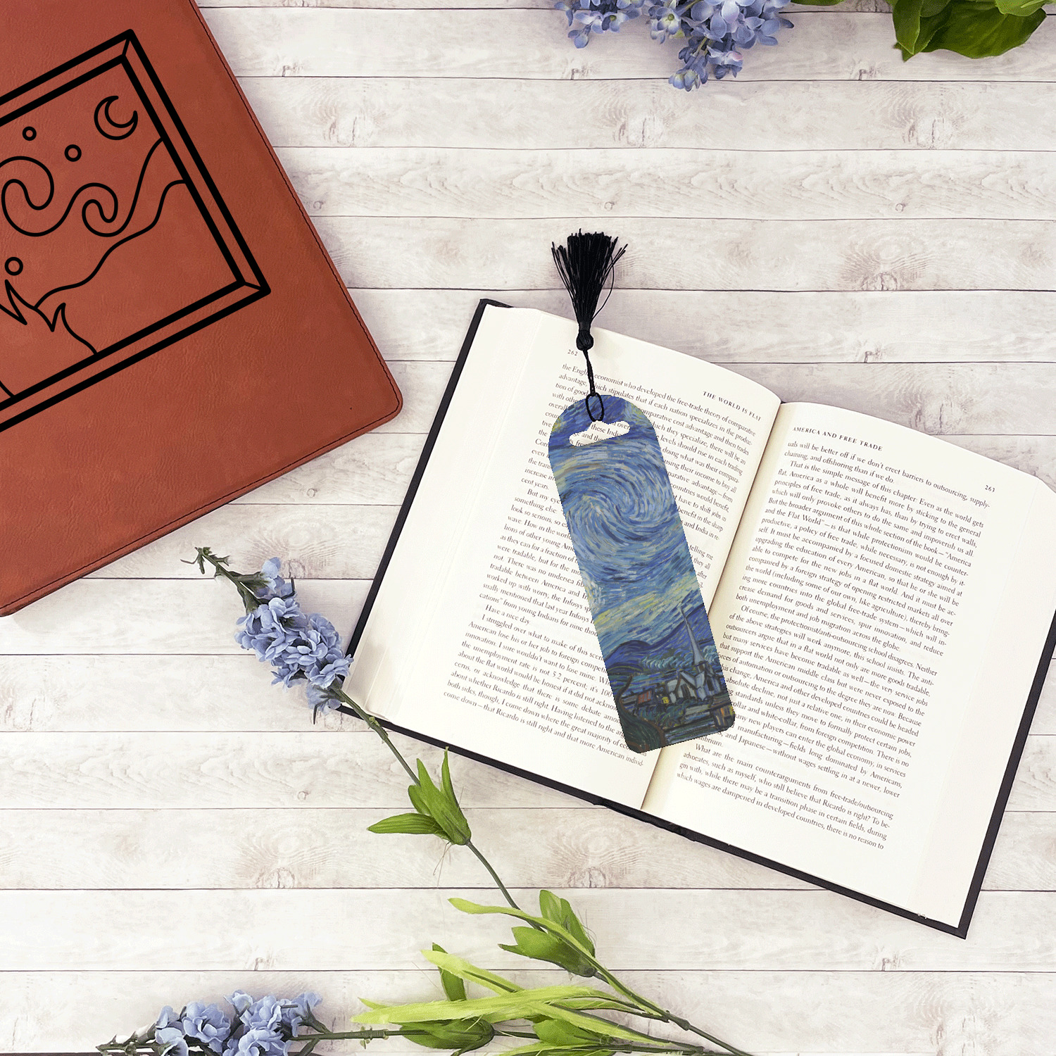Custom The Starry Night (Van Gogh 1889) Plastic Bookmark | YouCustomizeIt