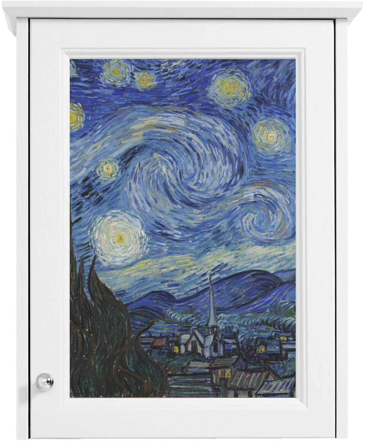 adhesive Van Gogh print Vincent Van Gogh door sticker The Starry Night ...