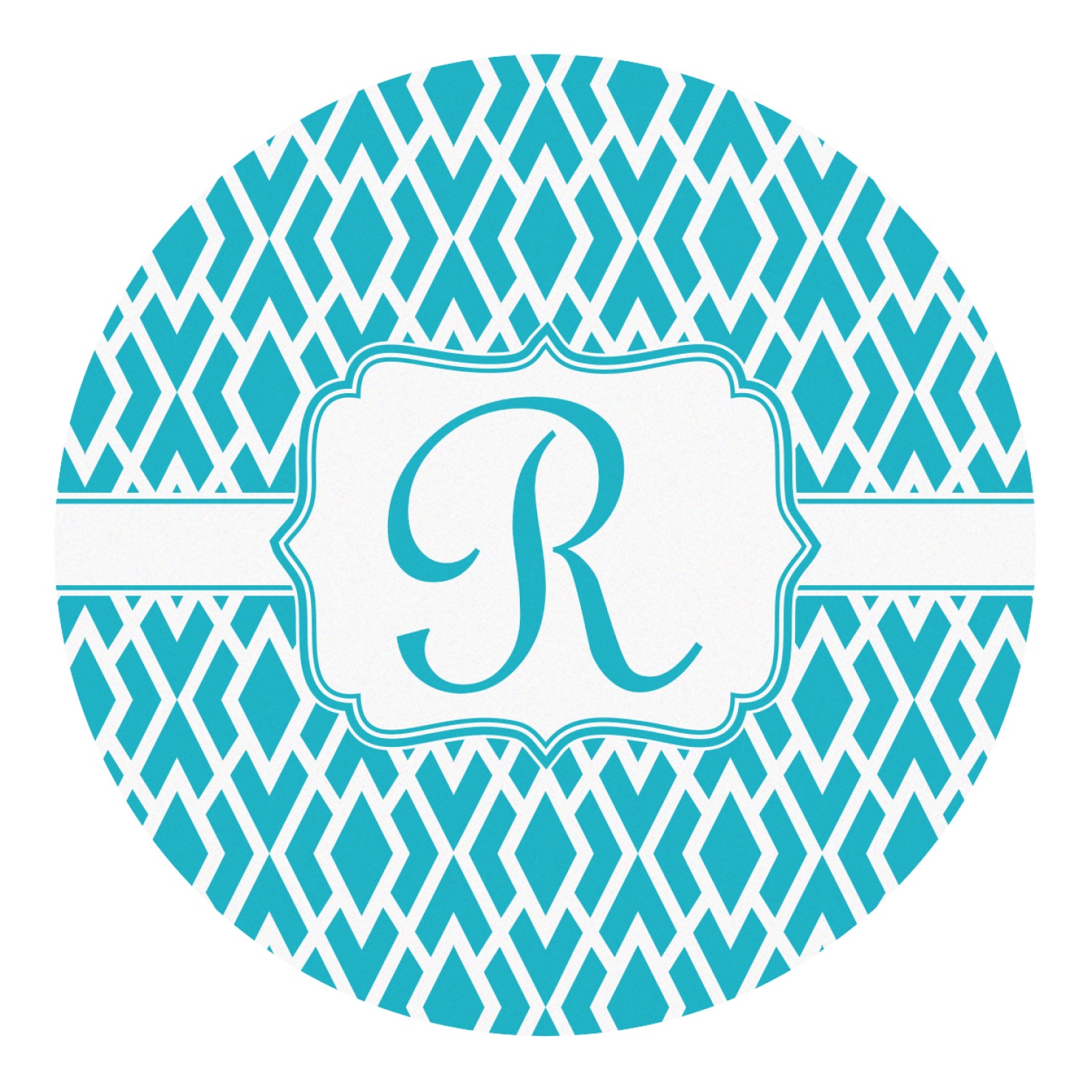 Geometric Diamond Round Decal - Small (Personalized) - YouCustomizeIt