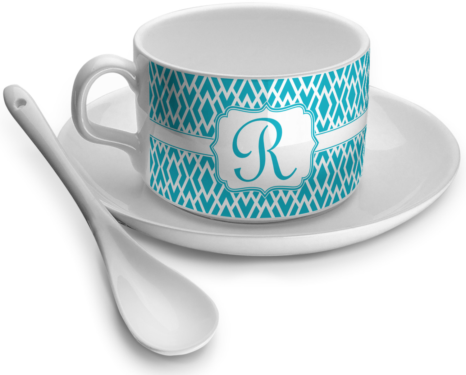 Geometric Diamond Tea Cup - Single (Personalized) - YouCustomizeIt