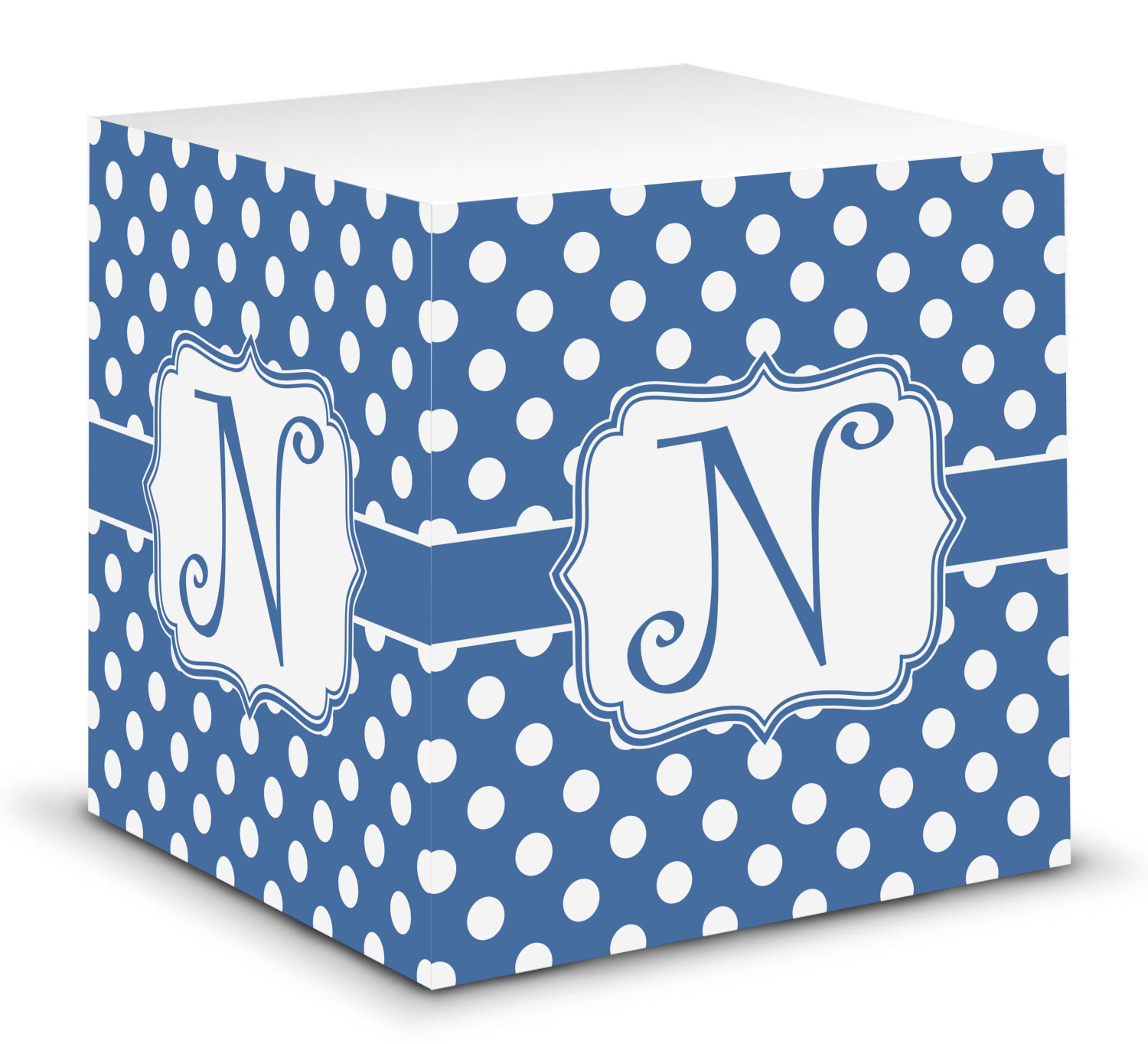Custom Polka Dots Sticky Note Cube (Personalized) | YouCustomizeIt