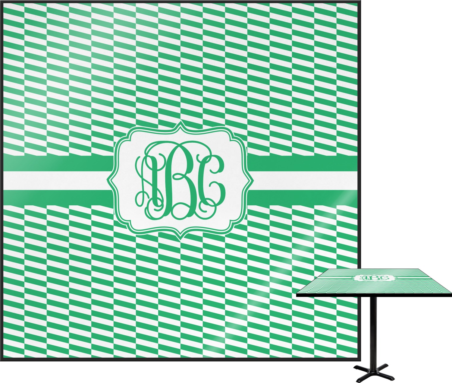 Custom Zig Zag Square Table Top (Personalized) | YouCustomizeIt