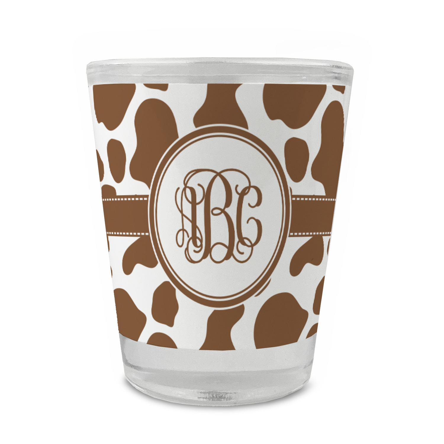 Cow Print Glass Shot Glass - 1.5 oz (Personalized) - YouCustomizeIt