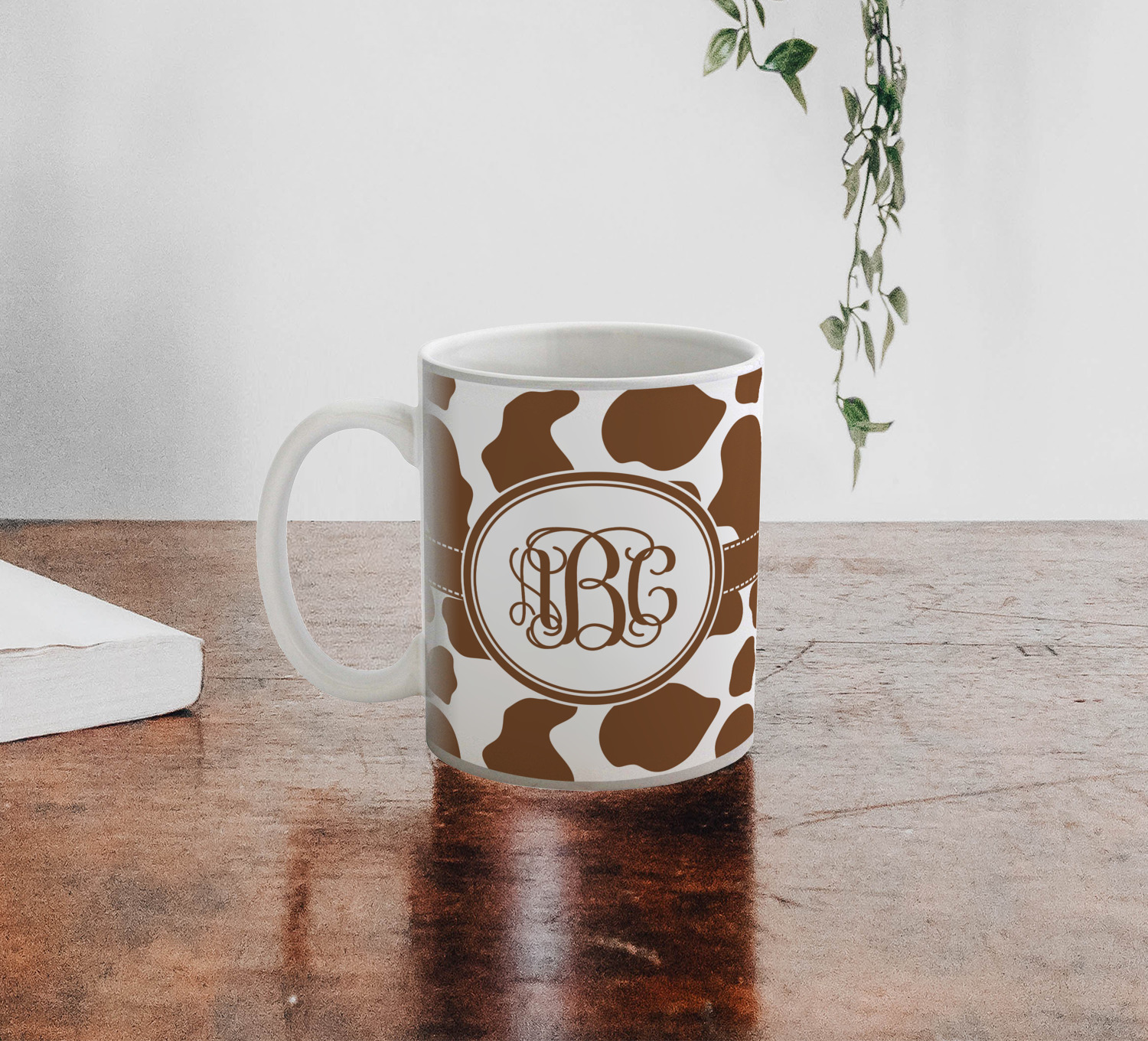 Cow Print 11 Oz Coffee Mug - White (Personalized) - YouCustomizeIt