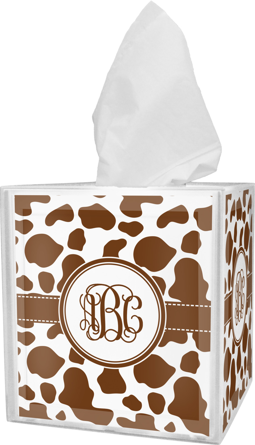 Cow Print Tissue Box Cover (Personalized) - YouCustomizeIt