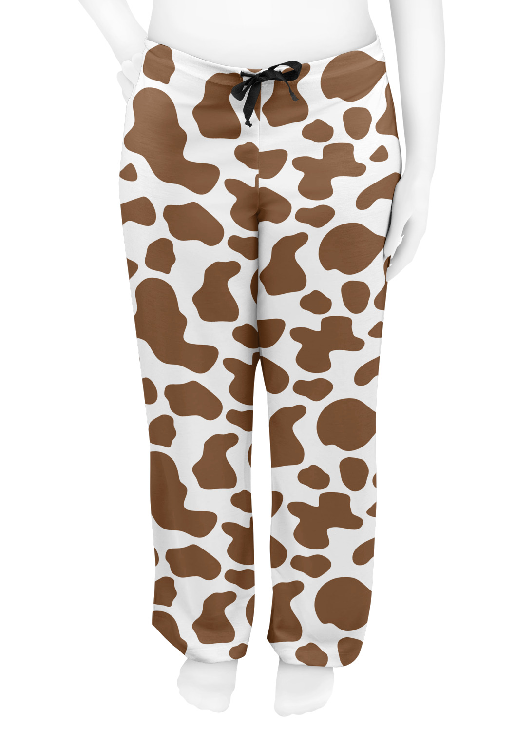 Cow Print Womens Pajama Pants - S (Personalized) - YouCustomizeIt