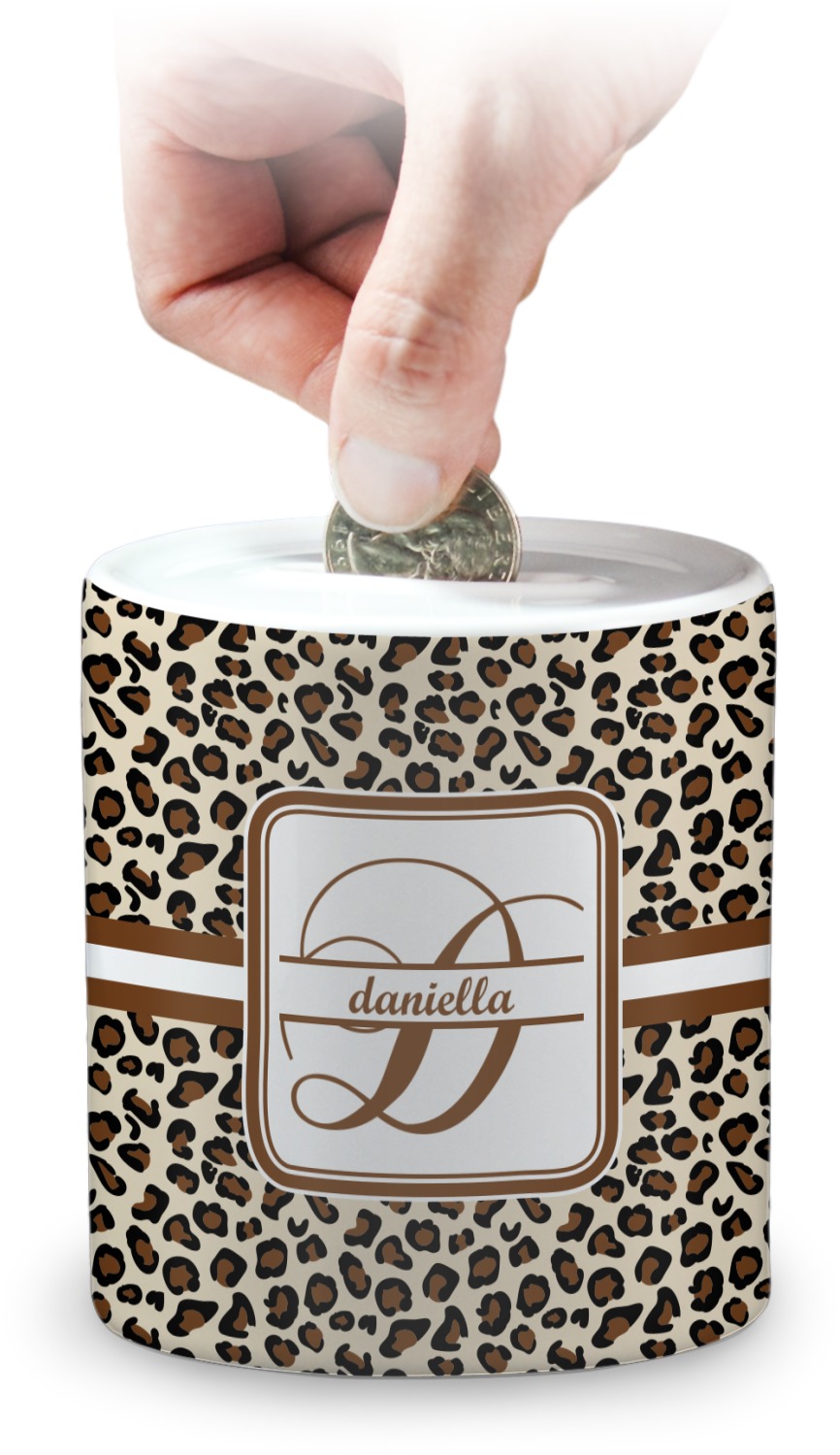 Leopard Print Coin Bank (Personalized) - YouCustomizeIt