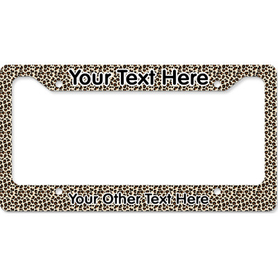 Custom Leopard Print License Plate Frame - Style B (Personalized ...