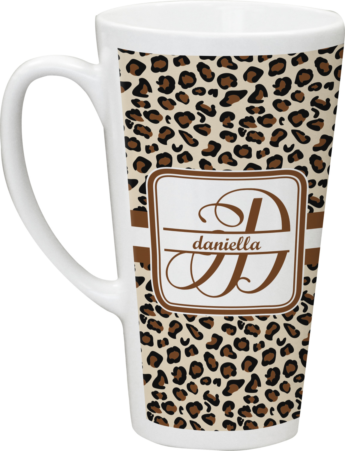 Leopard Print Latte Mug (Personalized) - YouCustomizeIt