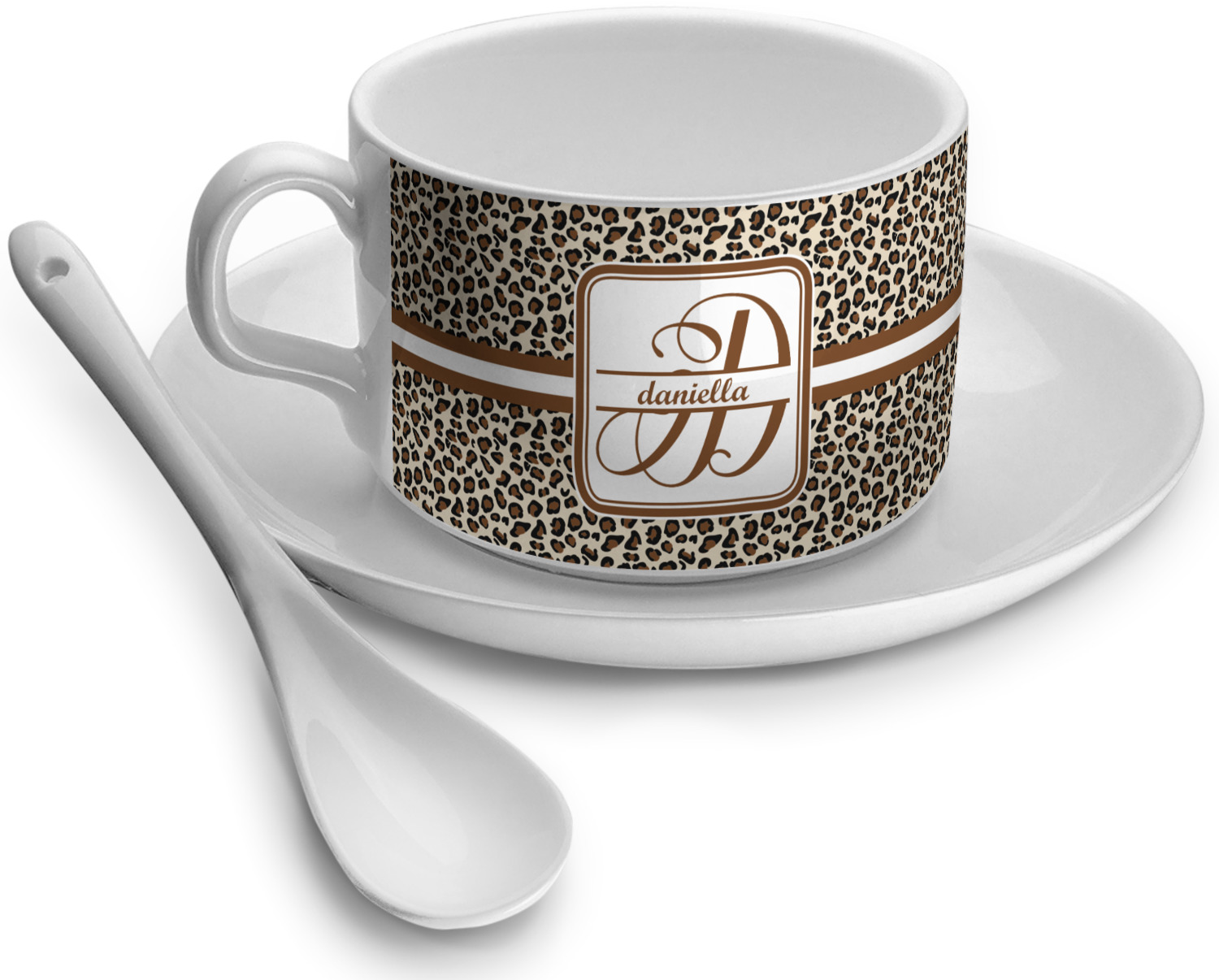 Leopard Print Tea Cup - Single (Personalized) - YouCustomizeIt