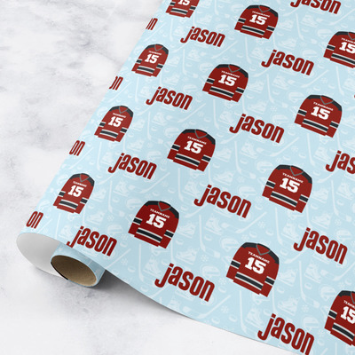 Custom Hockey Wrapping Paper Roll - Small (Personalized) | YouCustomizeIt