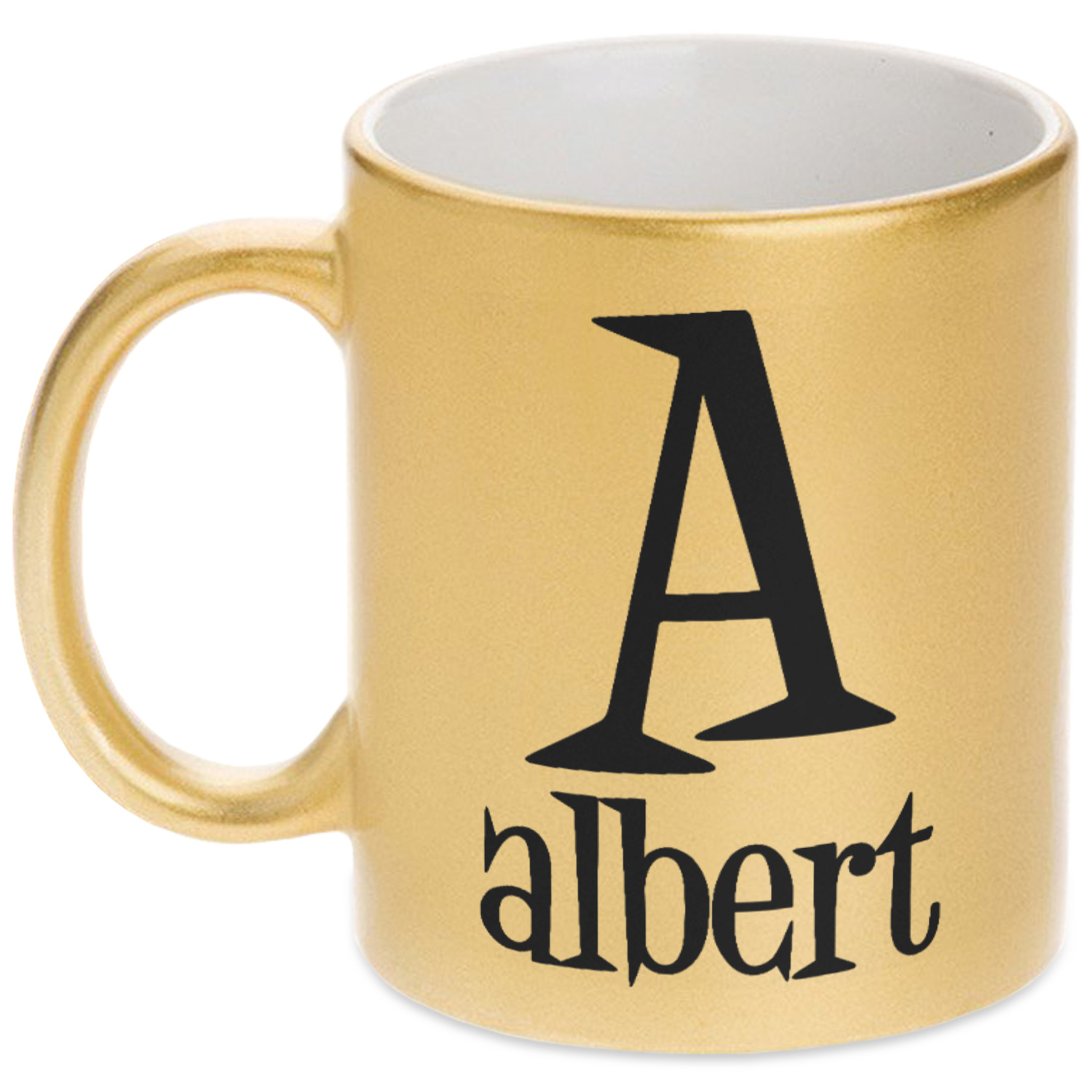Name & Initial Gold Mug (Personalized) - YouCustomizeIt