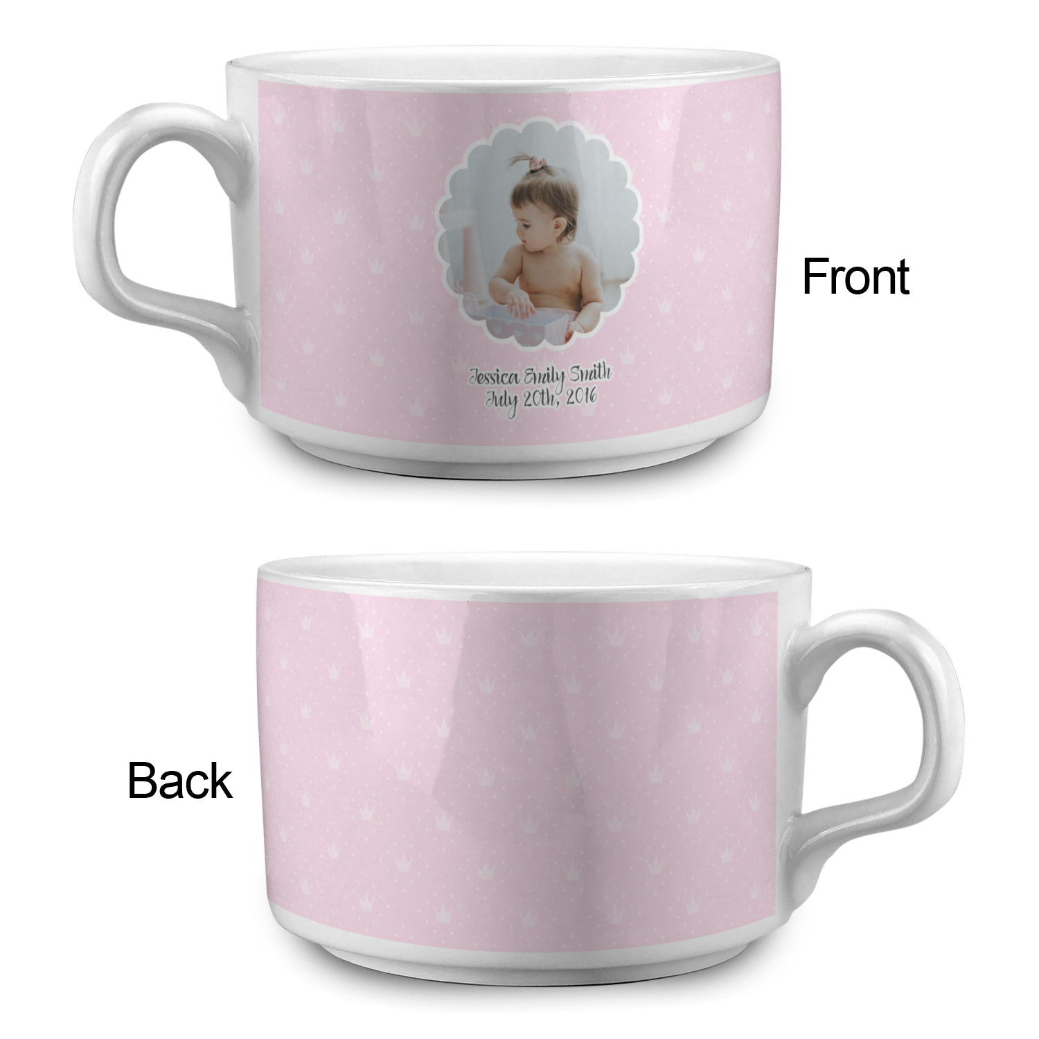 Baby Girl Photo Tea Cup - Single (Personalized) - YouCustomizeIt