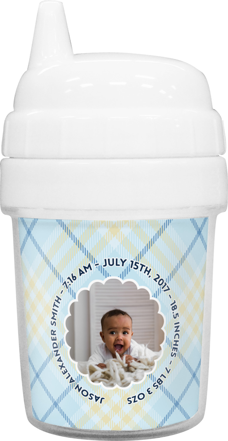 Baby Boy Photo Baby Sippy Cup (Personalized) - YouCustomizeIt
