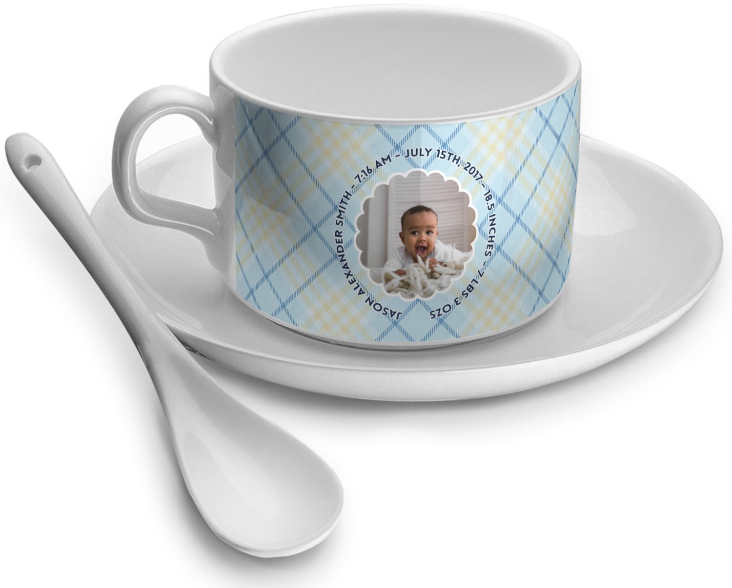 Baby Boy Photo Tea Cup - Single (Personalized) - YouCustomizeIt