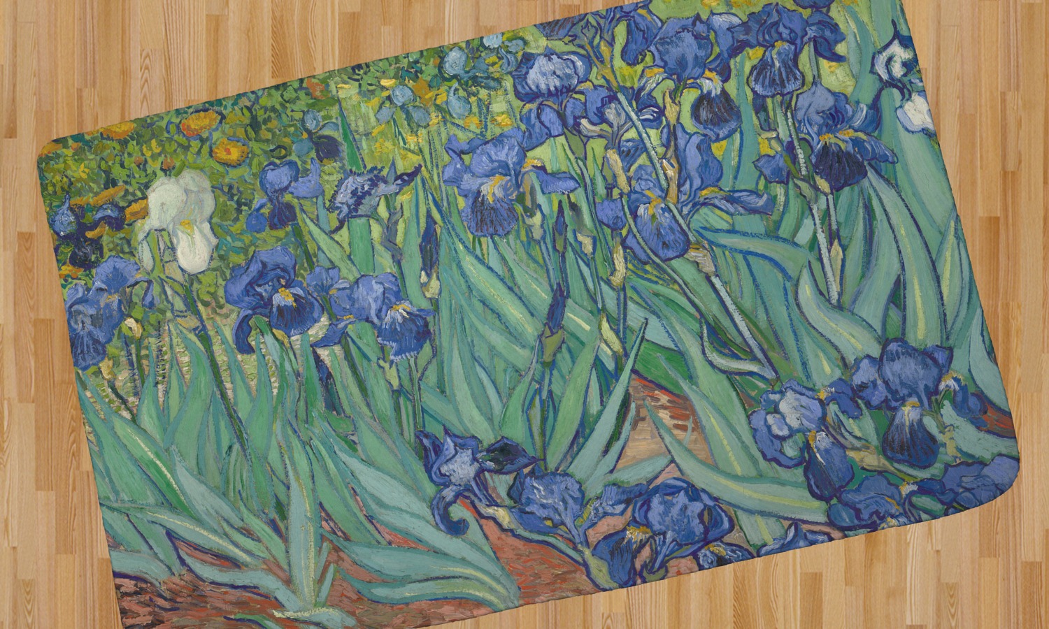 Irises (Van Gogh) Area Rug - YouCustomizeIt