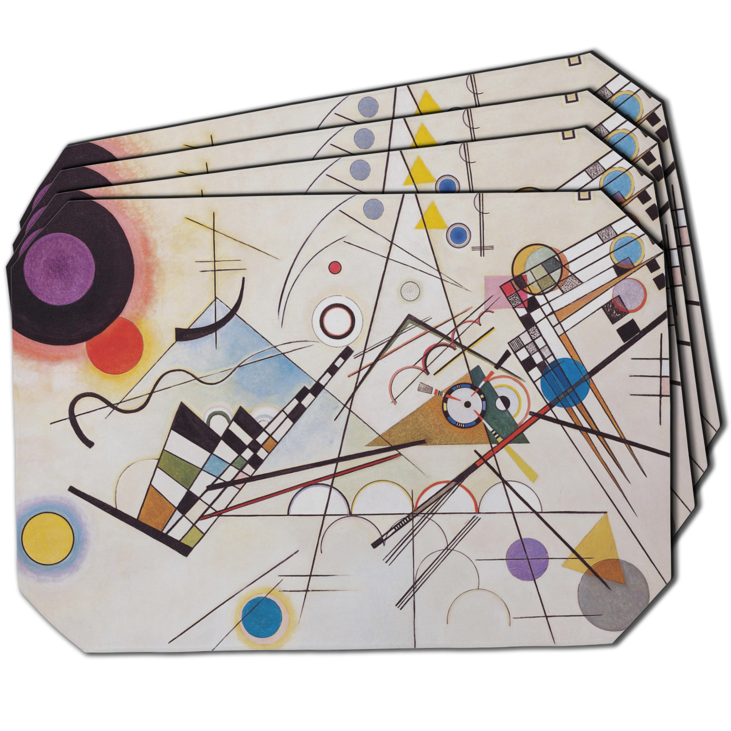 Custom Kandinsky Composition 8 Dining Table Mat - Octagon | YouCustomizeIt