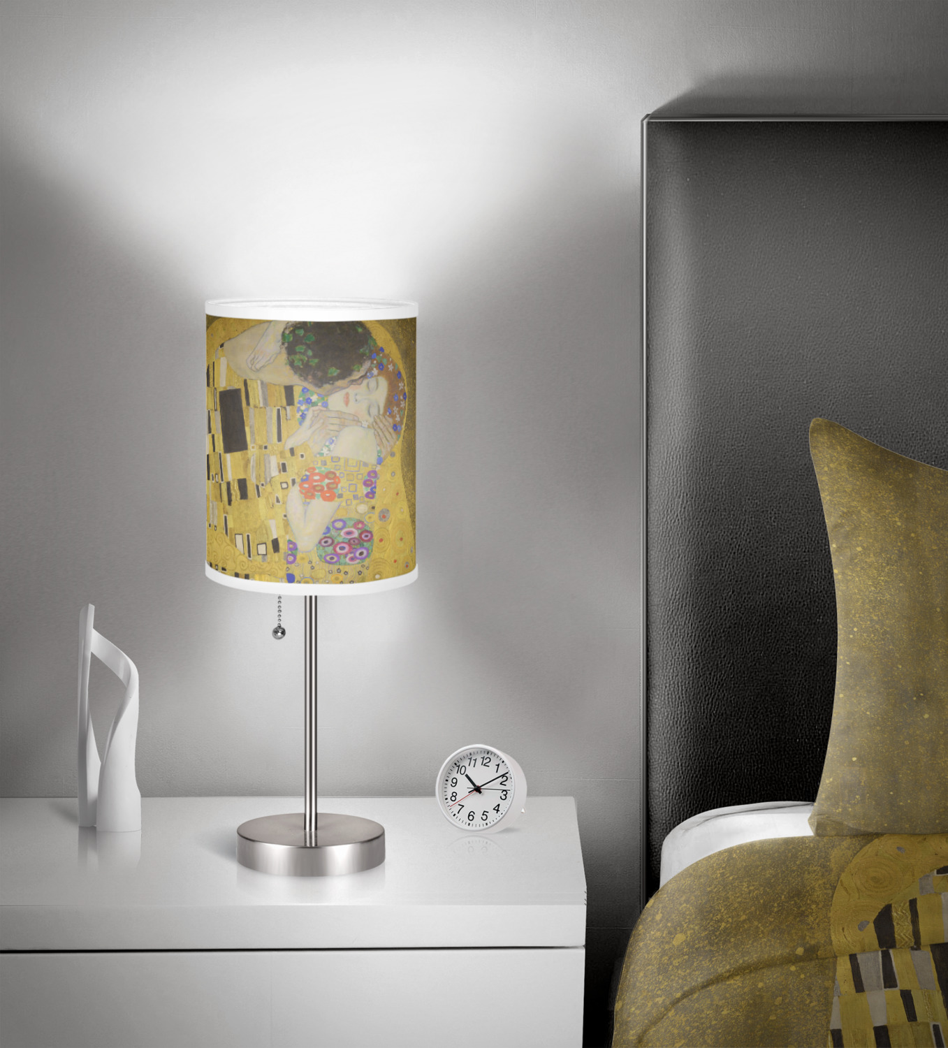 Custom The Kiss (Klimt) - Lovers 7" Drum Lamp with Shade | YouCustomizeIt