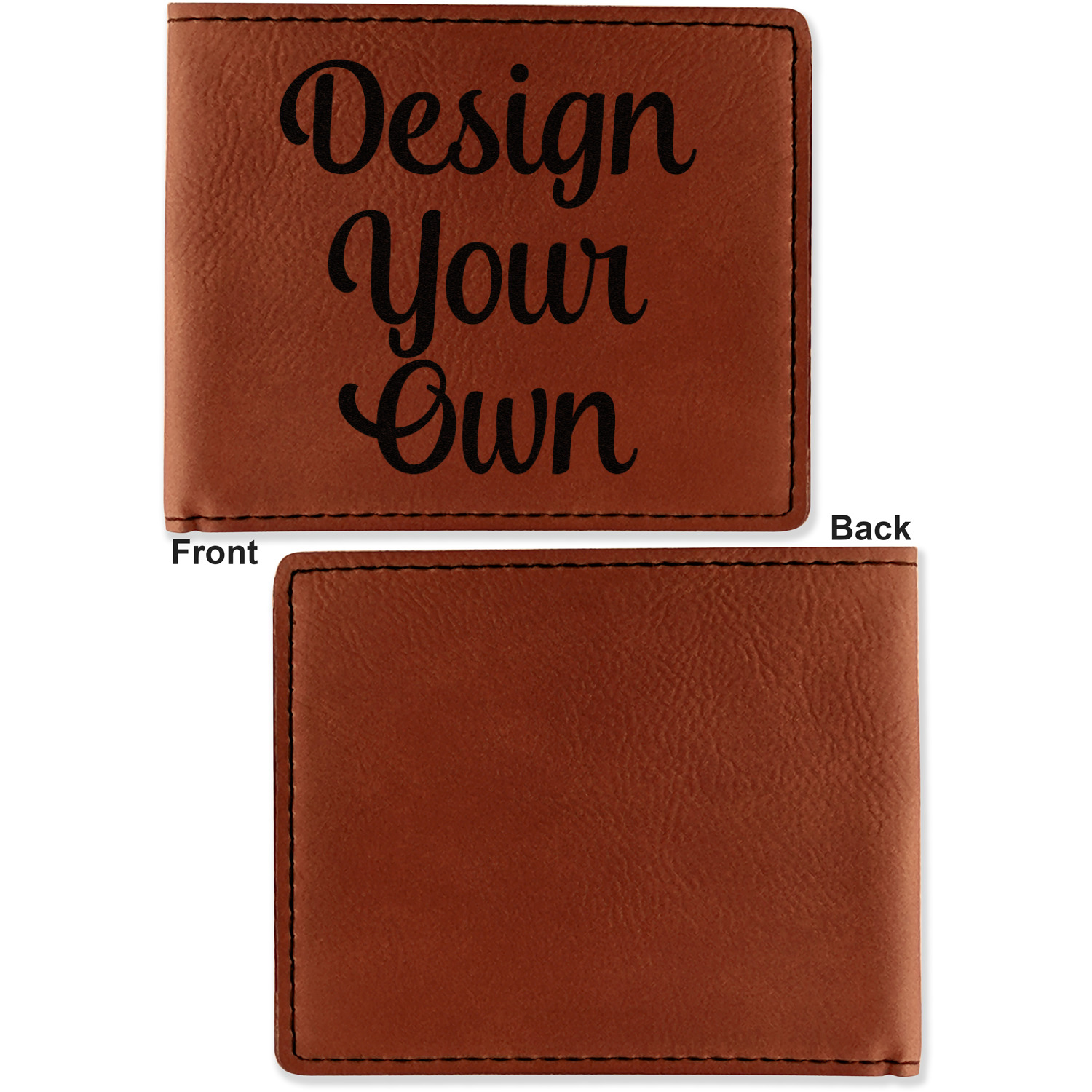 Design Your Own Leatherette Bifold Wallet - Single-Sided | YouCustomizeIt