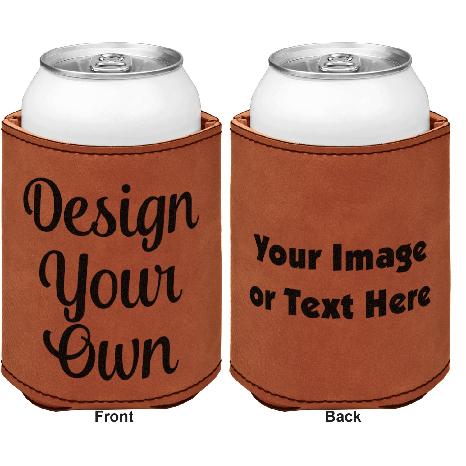Design Your Own Leatherette Can Sleeve - Double Sided - YouCustomizeIt
